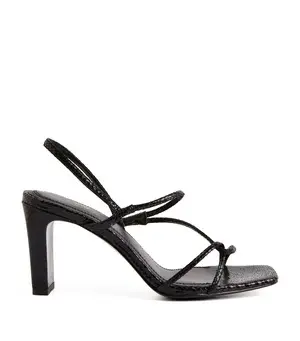 Sandro Leather Strappy Sandals - Black