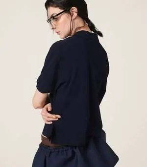 Miu Miu Cotton Logo Polo Shirt - Blue