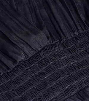 Maje Ruffled Midi Dress - Blue