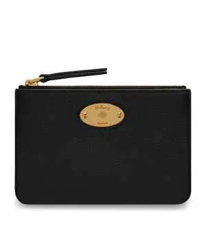 Mulberry Logo Plaque Coin Pouch - Black