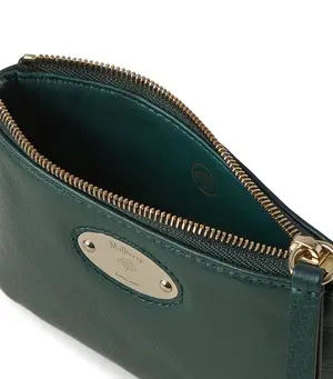 Mulberry Logo Plaque Coin Pouch - Green