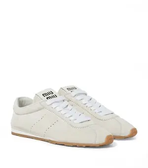 Miu Miu Suede Sneakers - White