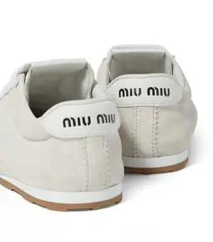 Miu Miu Suede Sneakers - White