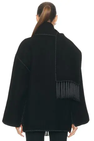 TOTEME Embroidered Scarf Jacket - Black