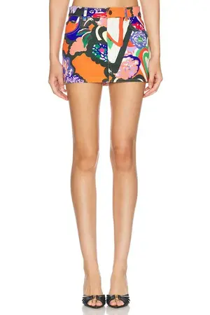 AREA Denim Mini Skirt