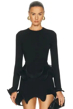 SID NEIGUM Wave Sleeve Top - Black