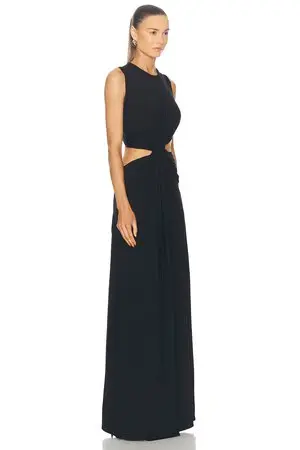 SID NEIGUM Twisted Cutout Maxi Dress