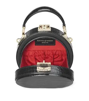 ASPINAL OF LONDON Micro Hat Box Bag - Black