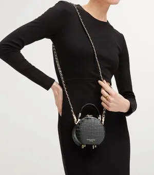 ASPINAL OF LONDON Micro Hat Box Bag - Black