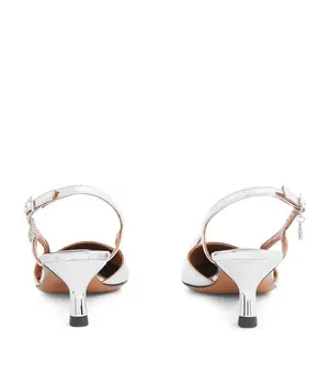 Maje Metallic Slingback Pumps - Black
