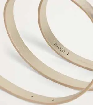 Maje Leather Clover Belt - Gold