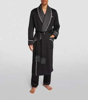 DANIEL HANSON Cashmere-silk Robe
