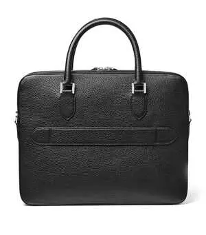 ASPINAL OF LONDON Leather Shield Briefcase - Black
