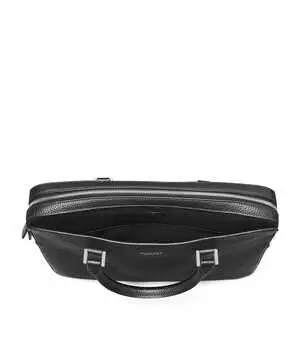 ASPINAL OF LONDON Leather Shield Briefcase - Black