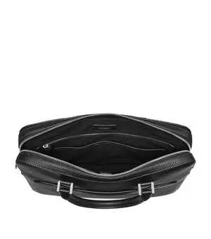 ASPINAL OF LONDON Leather Shield Briefcase - Black