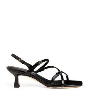 Sandro Leather Heeled Sandals