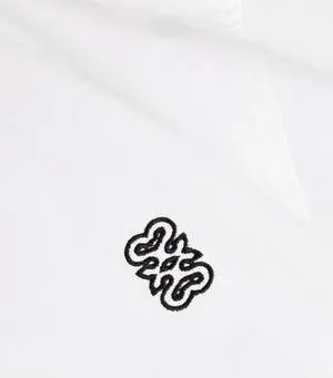 Sandro Cotton Logo Cropped Shirt - Beige