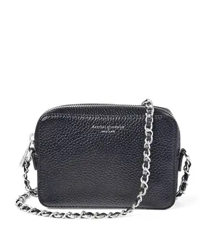 ASPINAL OF LONDON Leather Milly Cross-body Bag - Black