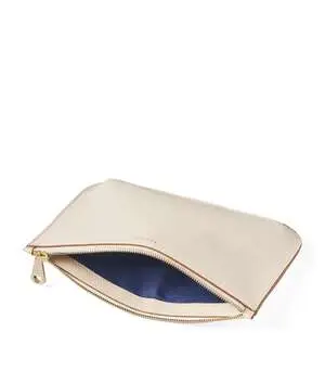 ASPINAL OF LONDON Large Leather Ella Pouch - Neutral