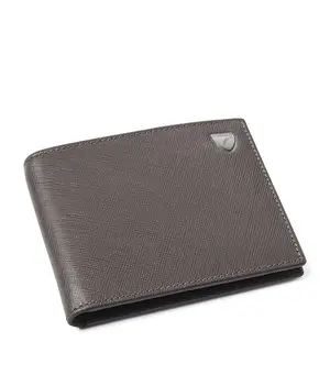 ASPINAL OF LONDON Leather Bi-fold Wallet Grey
