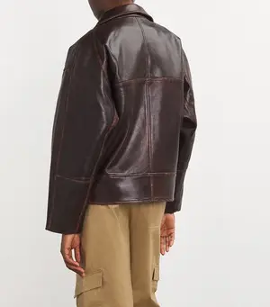 Sandro Double-breasted Leather Jacket