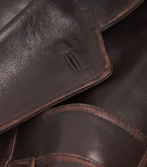 Sandro Double-breasted Leather Jacket