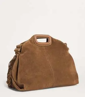 Maje Miss M Suede Shoulder Bag