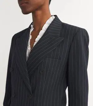 Sandro Striped Double-breasted Blazer
