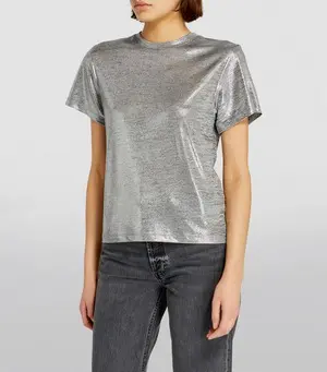 Maje Metallic Relaxed T-shirt - Black
