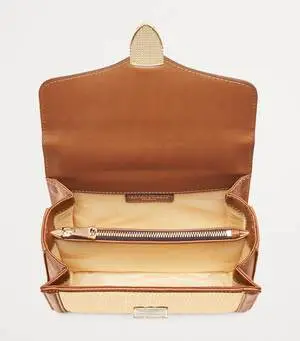 ASPINAL OF LONDON Raffia Mayfair Midi Bag