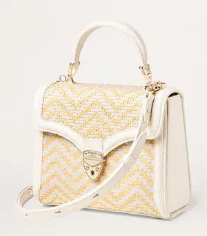 ASPINAL OF LONDON Raffia Mayfair Midi Bag