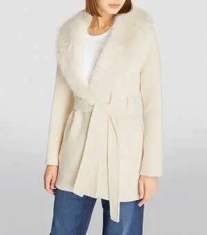 Maje Wool-blend Wrap Coat