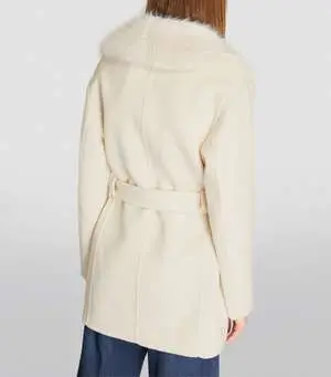Maje Wool-blend Wrap Coat