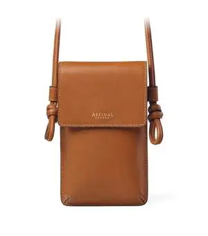 ASPINAL OF LONDON Leather Ella Phone Pouch - Brown