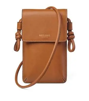 ASPINAL OF LONDON Leather Ella Phone Pouch - Brown
