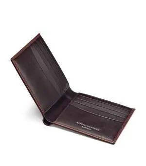ASPINAL OF LONDON Classic Billfold Leather Wallet - Brown