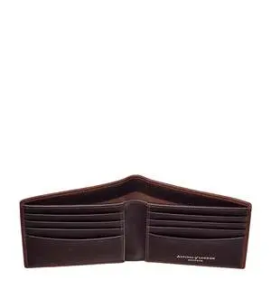 ASPINAL OF LONDON Classic Billfold Leather Wallet - Brown