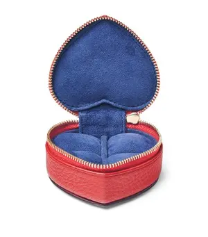 ASPINAL OF LONDON Leather Heart Watch And Ring Box