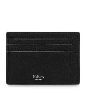 Mulberry Grained Leather Card Holder - Black