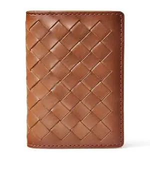 ASPINAL OF LONDON Leather Double Fold Card Holder - Brown