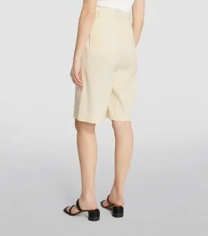 Sandro Linen-cotton Bermuda Shorts