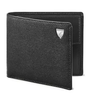 ASPINAL OF LONDON Leather Bifold Coin Wallet - Black