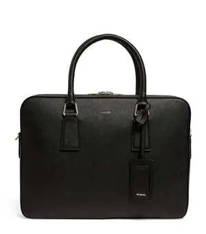Sandro Leather Briefcase - Black