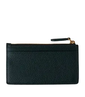 Mulberry Leather Continental Zipped Long Card Holder - Green