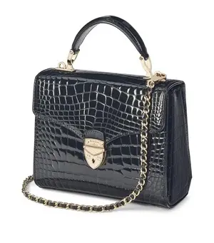ASPINAL OF LONDON Leather Mayfair Top-handle Bag - Black