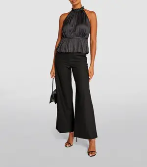 Maje Flared Tailored Trousers - Black