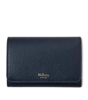 Mulberry Small Leather Continental Trifold Wallet - Blue