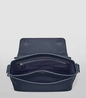 ASPINAL OF LONDON Leather Reporter Messenger Bag