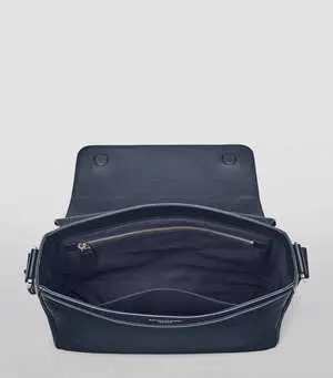 ASPINAL OF LONDON Leather Reporter Messenger Bag