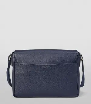 ASPINAL OF LONDON Leather Reporter Messenger Bag